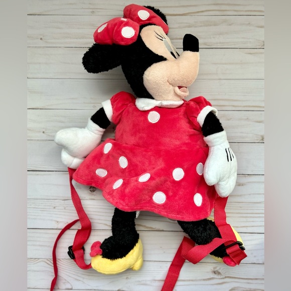 Accessories | Disney Minnie Mouse Parks Huggable Plush Backpack | Poshmark